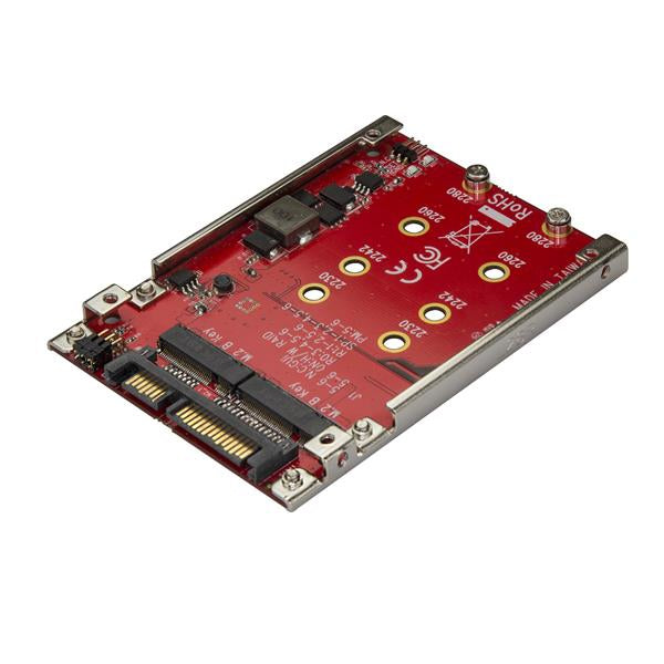 StarTech.com Dual-Slot M.2 Drive to SATA Adapter for 2.5" Drive Bay ...