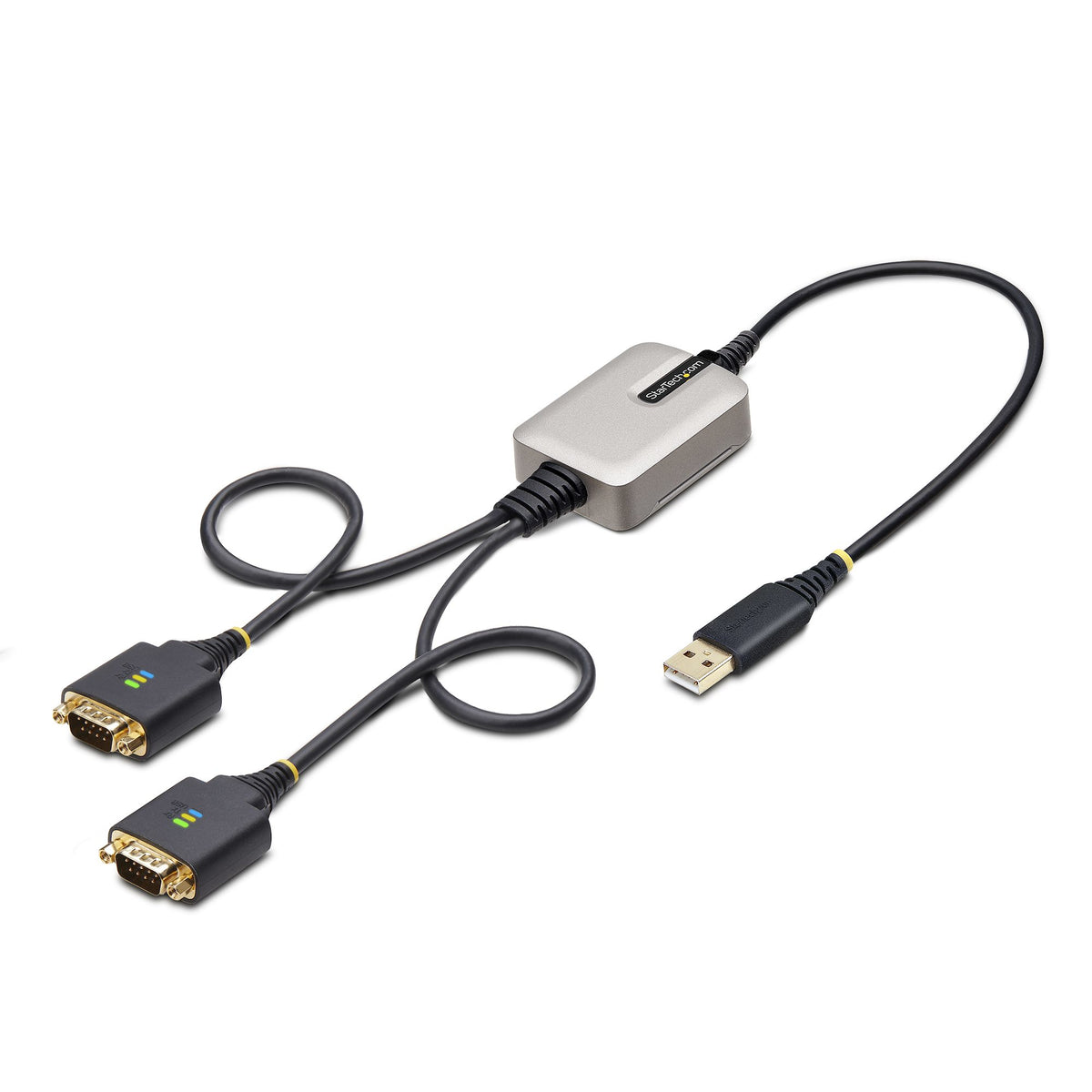 StarTech.com 2ft (60cm) 2-Port USB to Serial Adapter Cable, Interchang ...